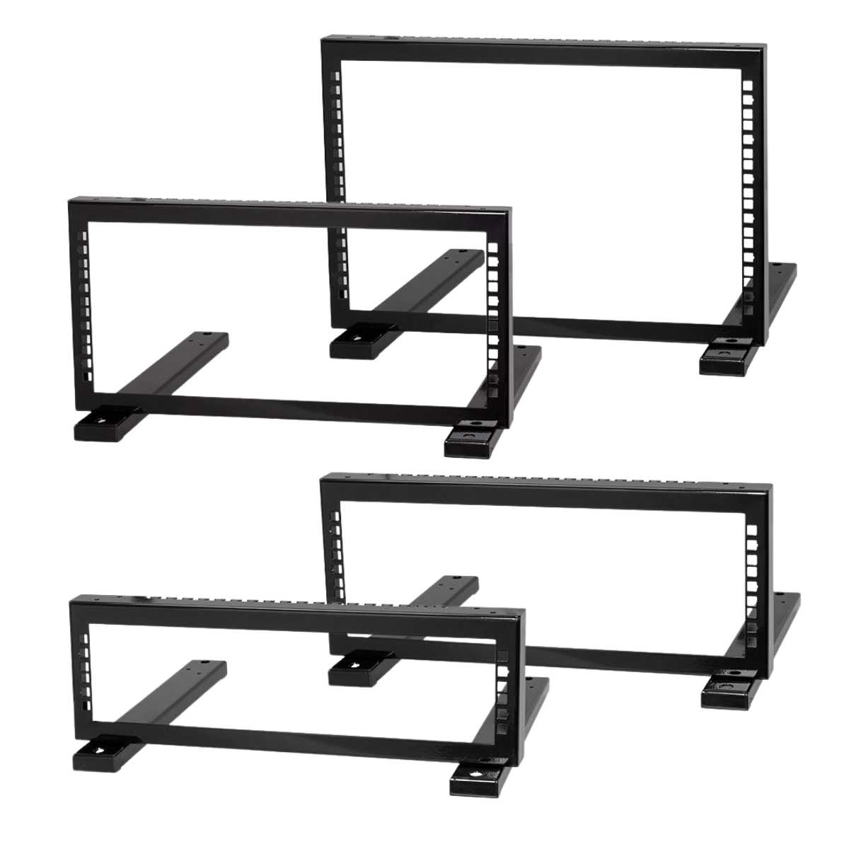 19" Rack Mount Desktop Stand 2U–6U – Open Frame – Stalflex-UK
